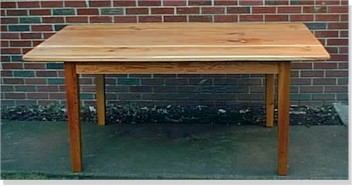 Antique Heart Pine Dining Table - Appalachian Woods, LLC