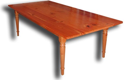 Antique Heart Pine Dining Table - Appalachian Woods, LLC